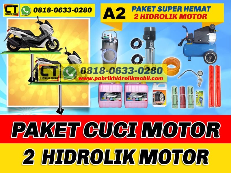 PAKET USAHA CUCI MOTOR | PABRIK HIDROLIK CUCI MOBIL HIDROLIK MOTOR